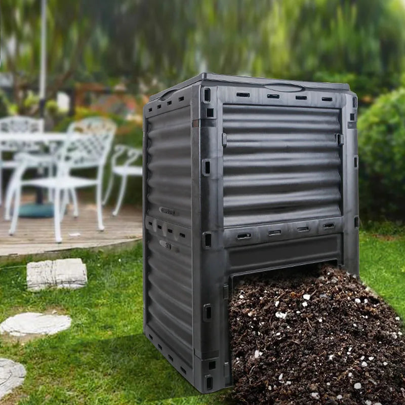 300L Compost Bin Garden Courtyard Compost box Leaves Organic Fertilize ...