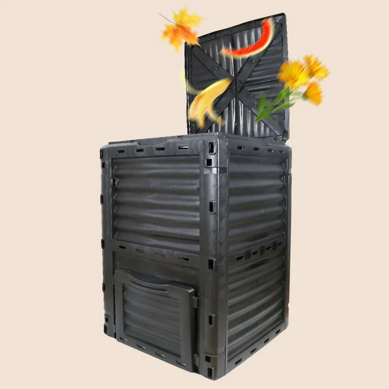 300L Compost Bin Garden Courtyard Compost box Leaves Organic Fertilize ...