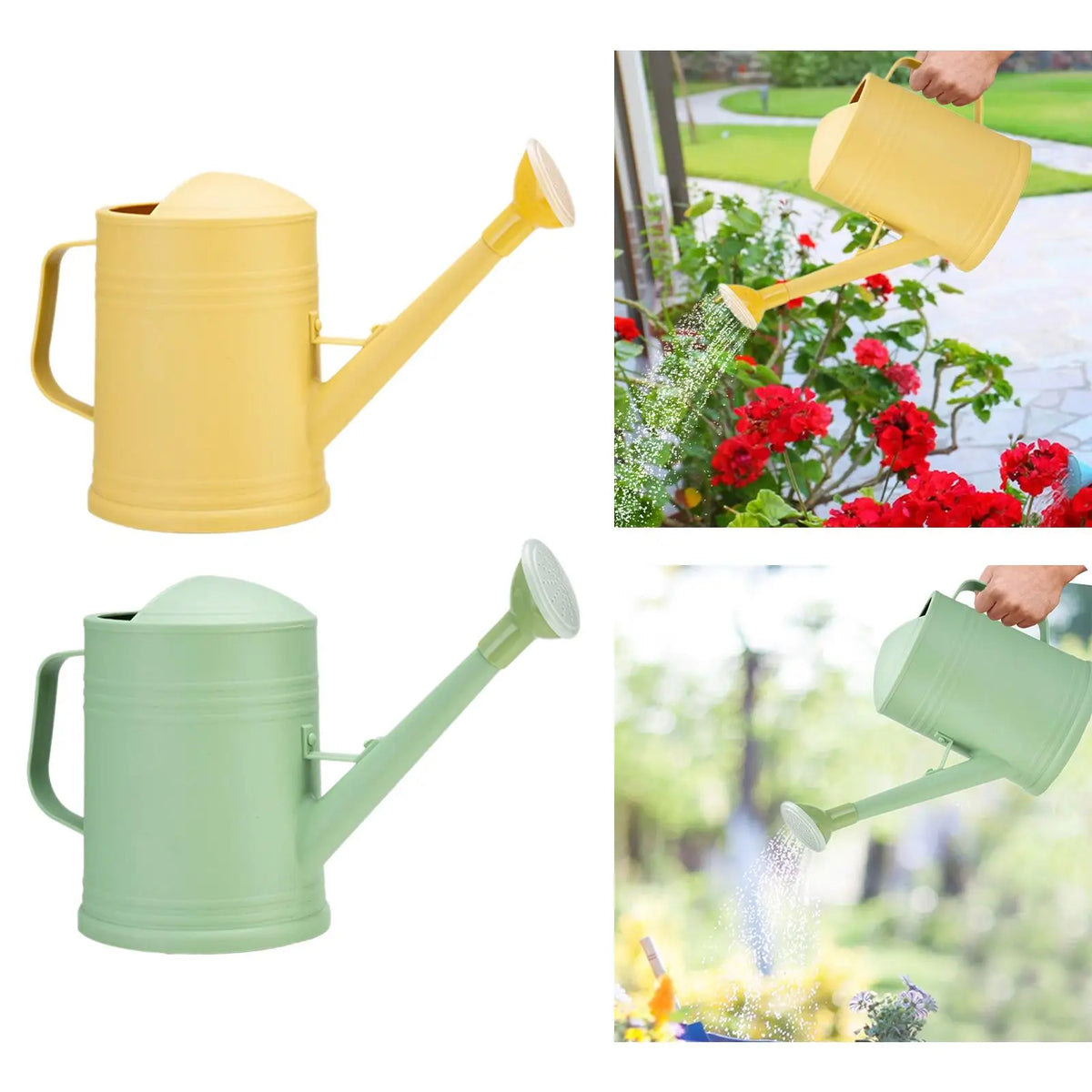 Watering Can Long Spout Water Can with Detachable Spray Head 2L Flower ...