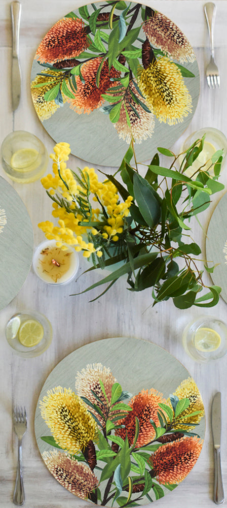 Australian Native Table Placemats - Banksia – The Native Shop