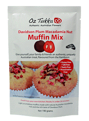 OzTukka Davidson Plum & Macadamia Nut Muffin Mix - G | The Native Shop