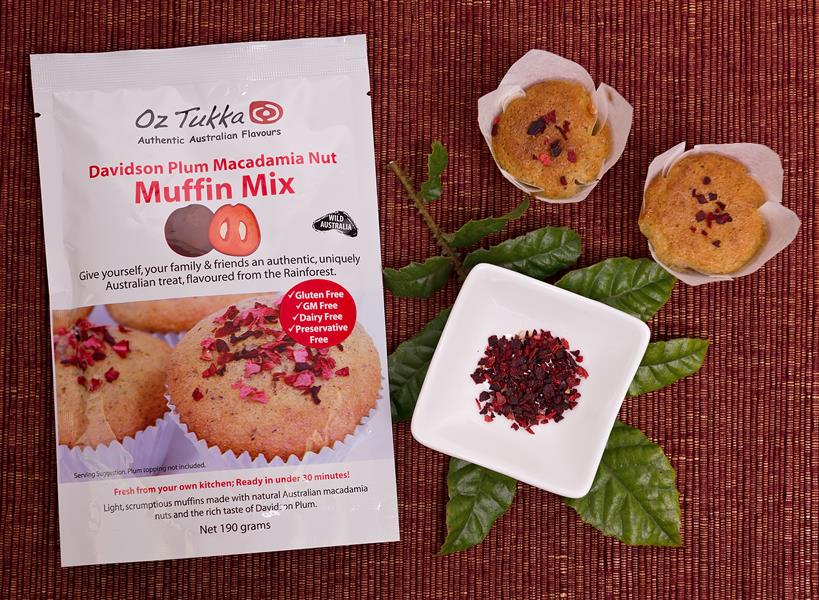 OzTukka Davidson Plum & Macadamia Nut Muffin Mix - G | The Native Shop